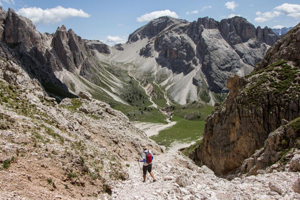 Crossing the Ridge Above Seceda, Val Gardena, Dolomites, Italy - Wide ...