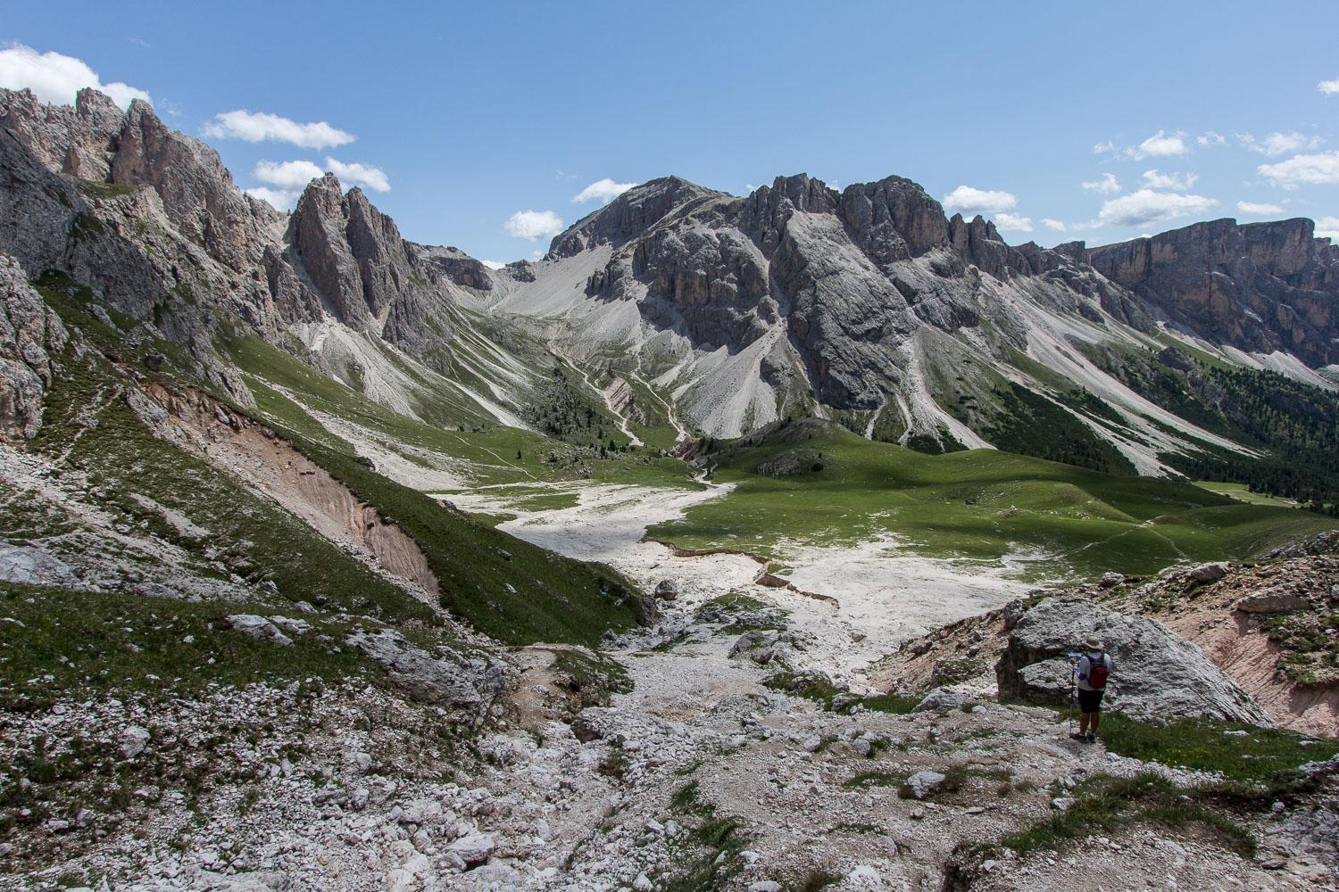 Crossing the Ridge Above Seceda, Val Gardena, Dolomites, Italy - Wide ...